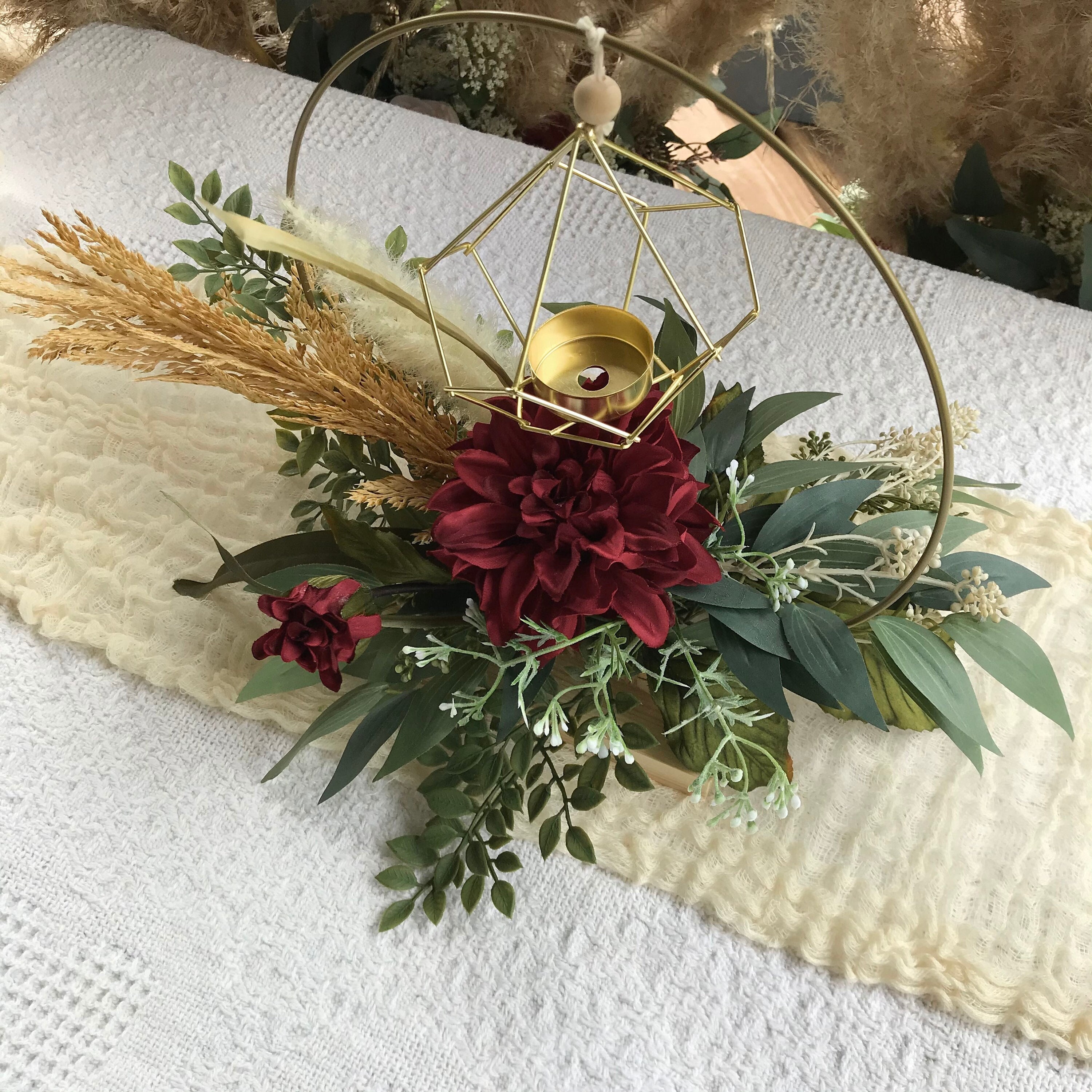 Burgundy And Gold Flower Centerpieces Rose Gold And Burgundy Potted