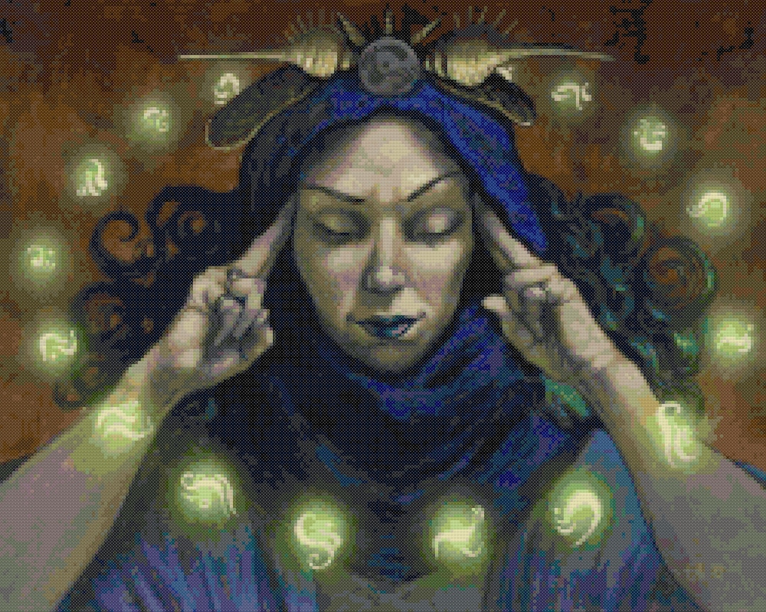 Brainstorm, Magic: the Gathering, MTG - Cross Stitch Chart, Pattern - Etsy