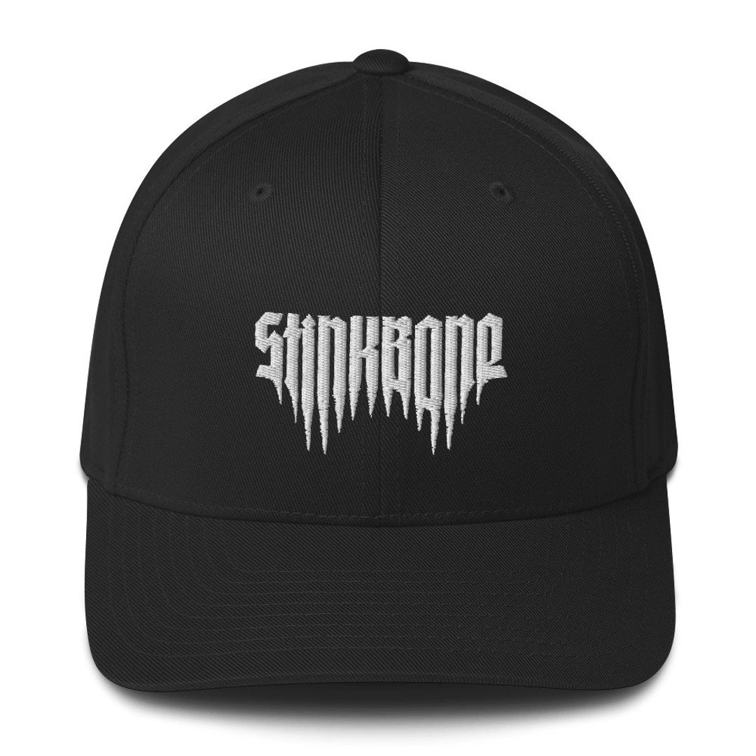 Stinkbone Twill Cap | Skull Bones Cap | Black Baseball Cap | Embroider ...