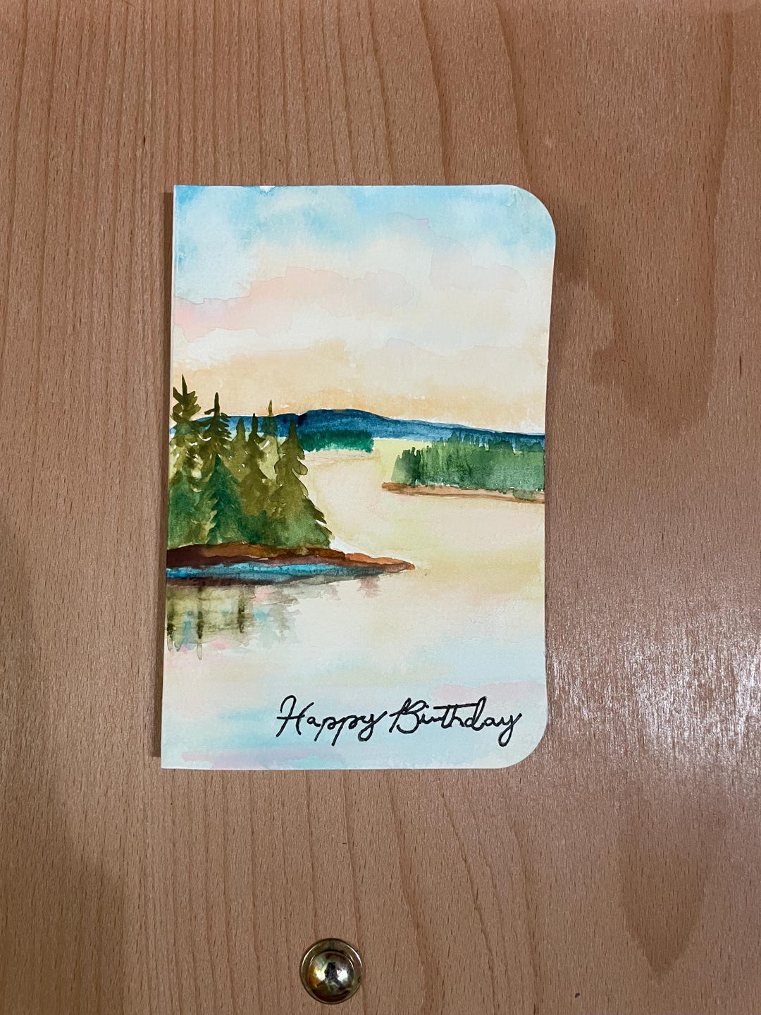Scenic River Birthday Card - Etsy