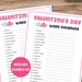 Valentine's Day Activities Kids Word Scramble Printable, Holiday Family ...