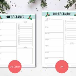 Christmas Weekly Planner Printable, Christmas Planner Page, Holiday ...