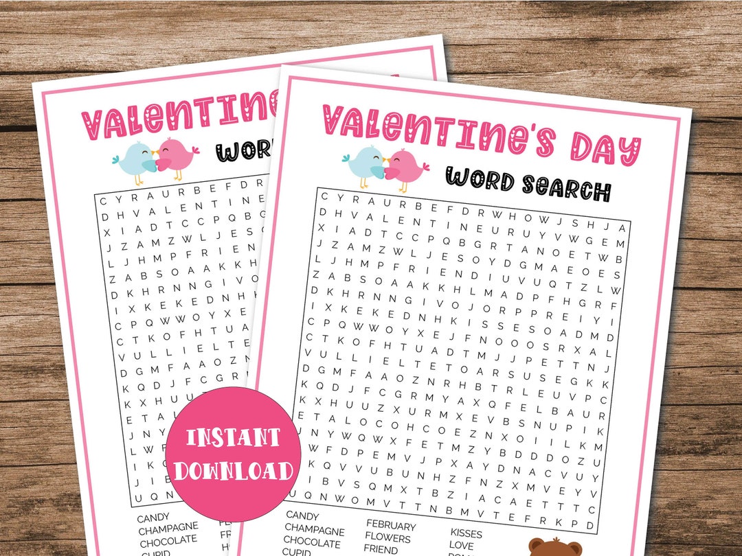 Valentinstag Aktivitäten Kinder Wortsuche druckbare, Vday Urlaub ...