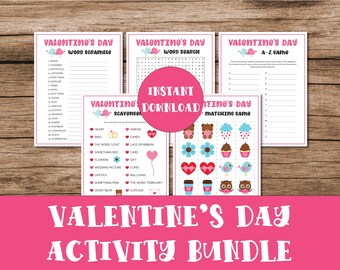 Valentine's Day Activities Kids A-Z Alphabet Game Printable, Vday ...