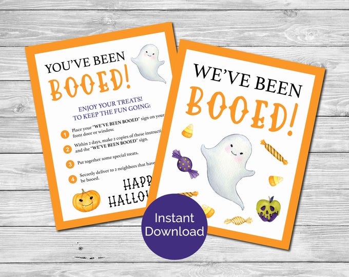 You've Been Booed Game, Printable Booed Game for Teachers, Booed Sign ...