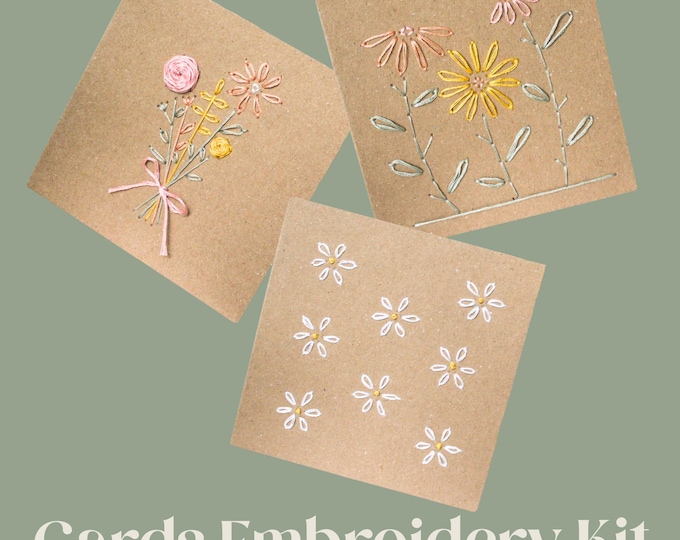 Embroidered Snowflake Christmas Card Pattern: Hand Sewn Card (PDF ...