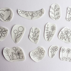 Floral Stick and Stitch Embroidery Patches - Stick on Embroidery ...