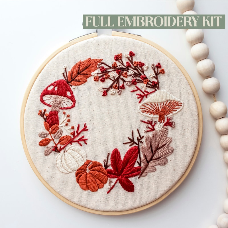 Fall Embroidery Kits - Etsy