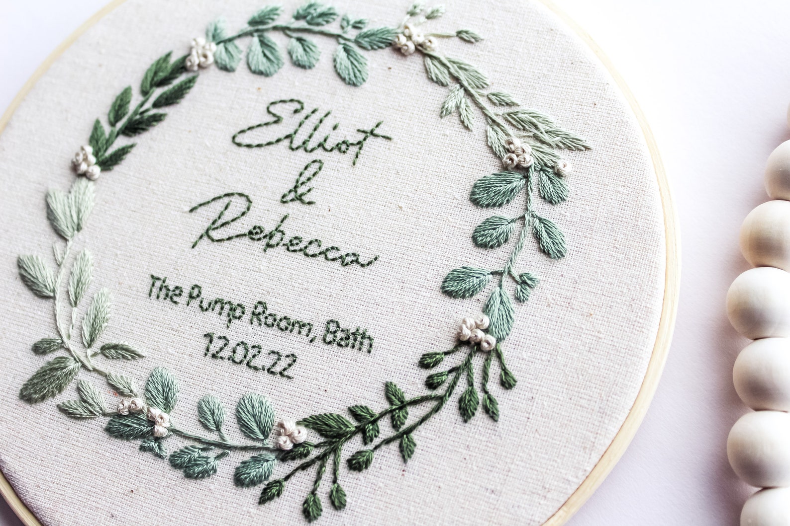 Personalised Wedding/engagement Embroidery Hoop Engagement - Etsy