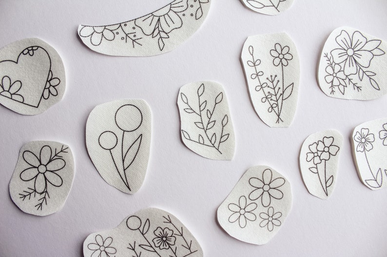 Floral Stick and Stitch Embroidery Patches Stick on - Etsy