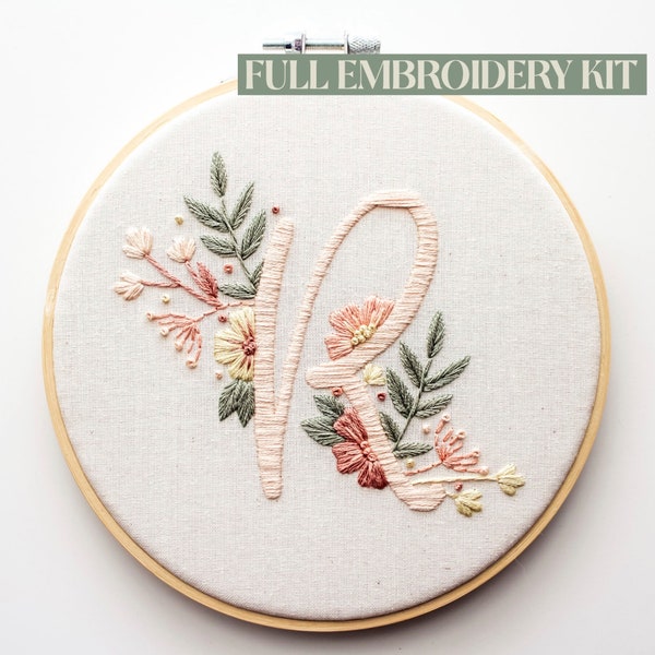 Hand Embroidery Initials - Etsy