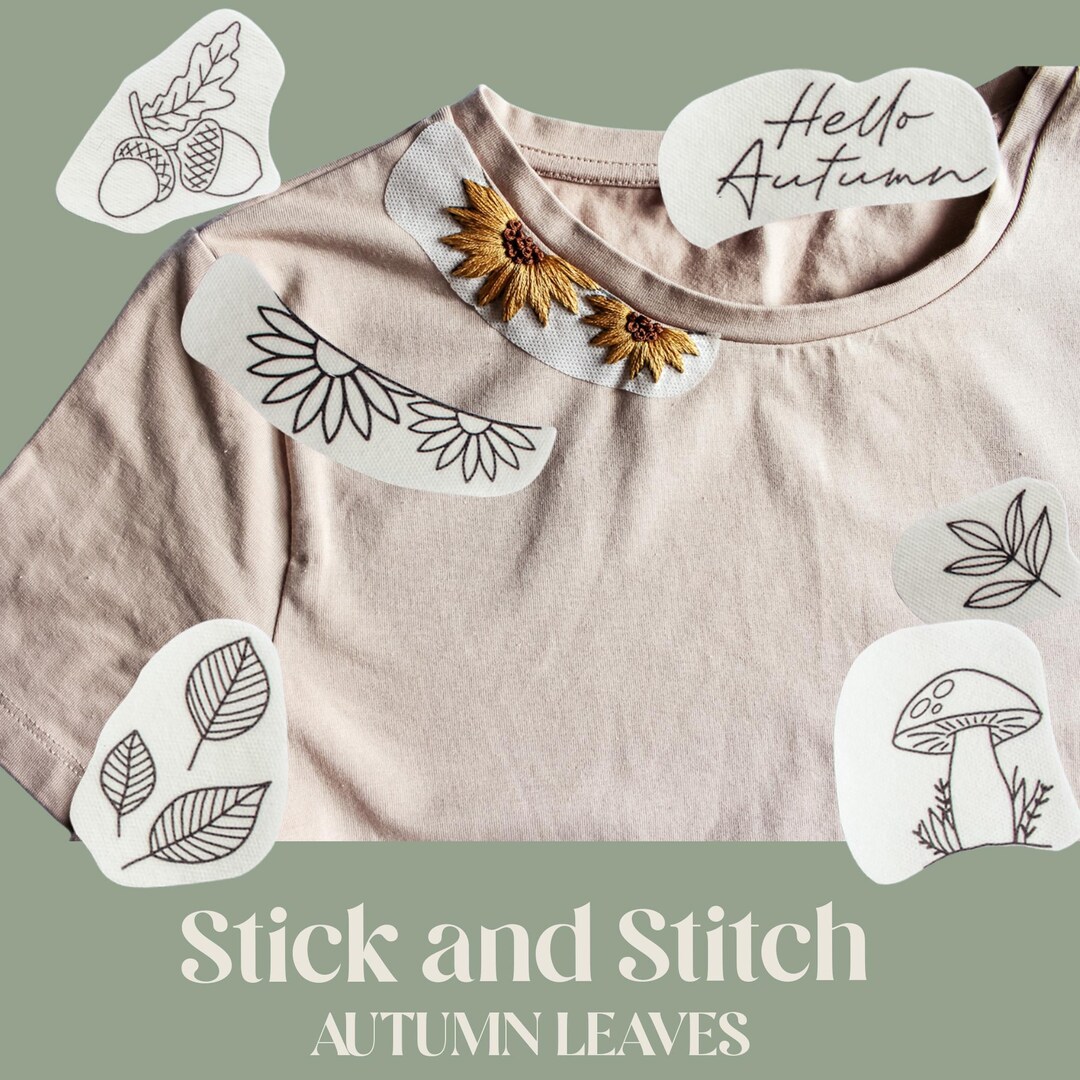 Autumn Leaves Embroidery Patches: Stick & Stitch Designs - Beginner ...