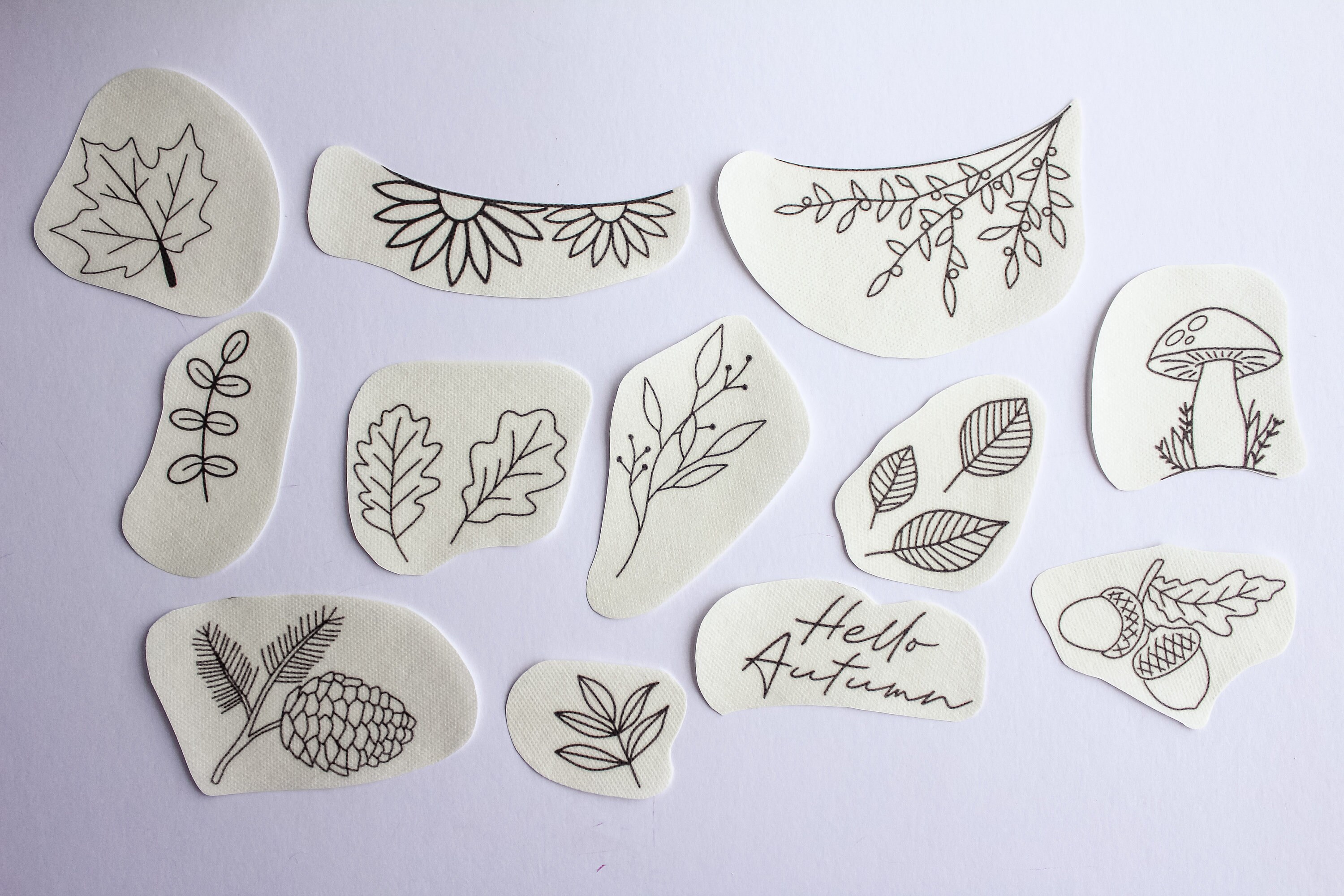 Autumn Leaves Stick and Stitch Embroidery Patches Stick on - Etsy