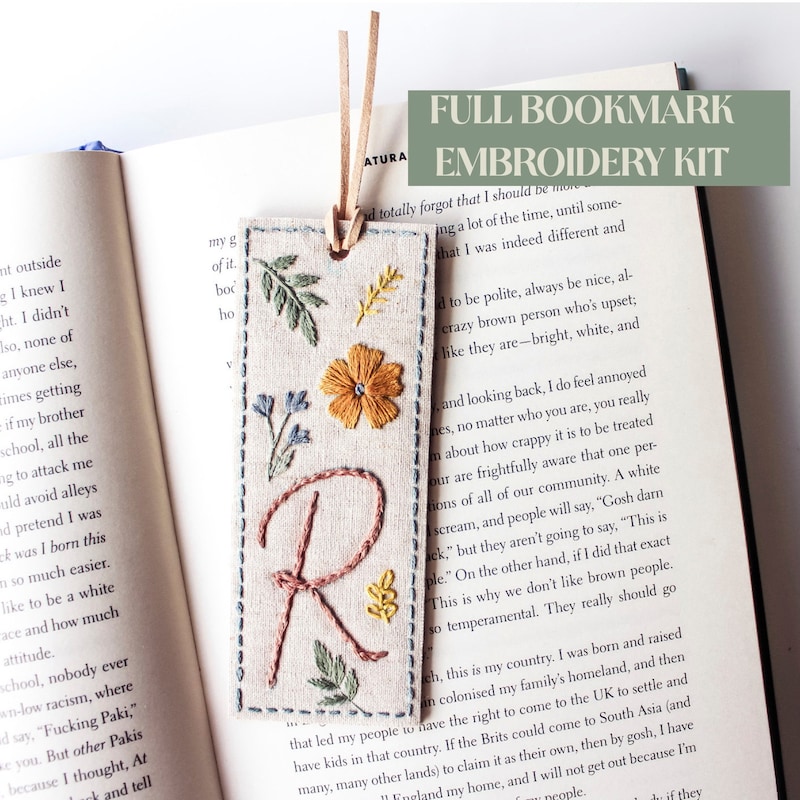 Embroidery Bookmark - Etsy