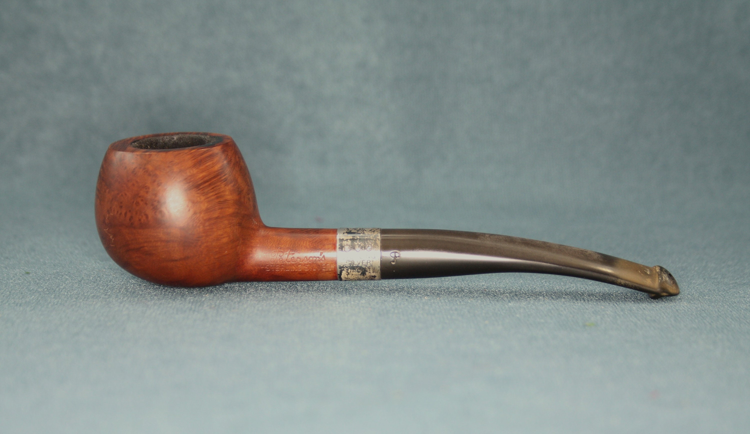 Peterson Prince Style Smoking Pipe With Sterling Silver Band, Made in ...