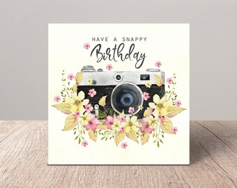 Camera Birthday Card - Etsy UK