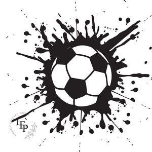 Soccer Ball Splatter Splash SVG PNG Cut File Sublimation Circuit Sports ...