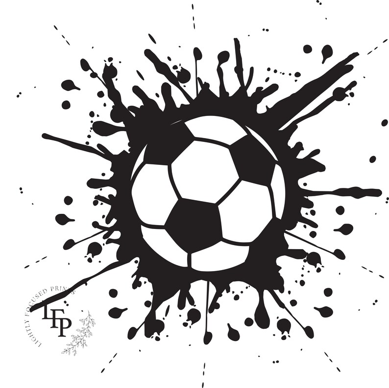 Soccer Ball Splatter Splash SVG PNG Cut File Sublimation Circuit Sports ...