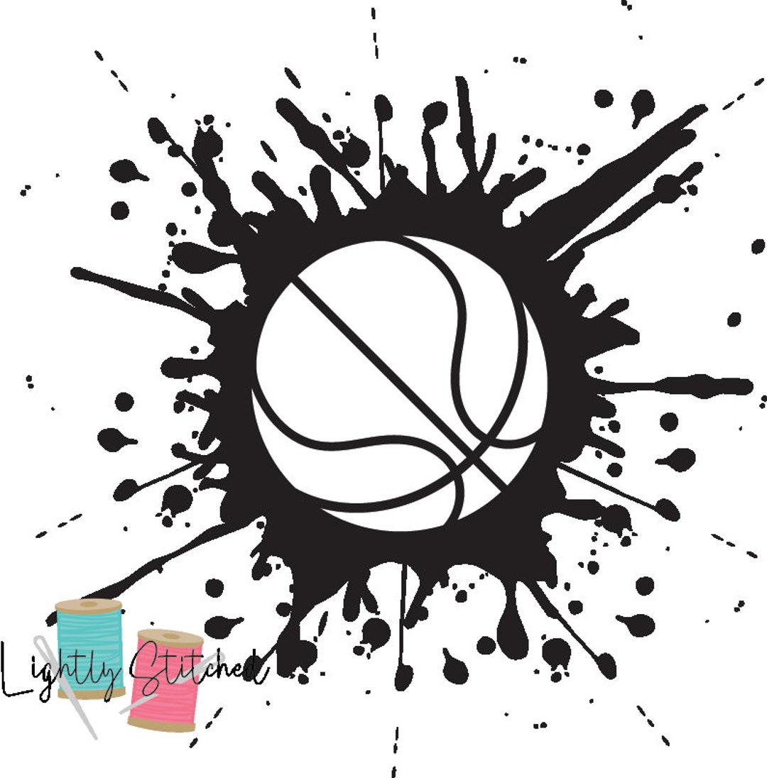 Basketball Splatter Splash SVG PNG Cut File Sublimation - Etsy