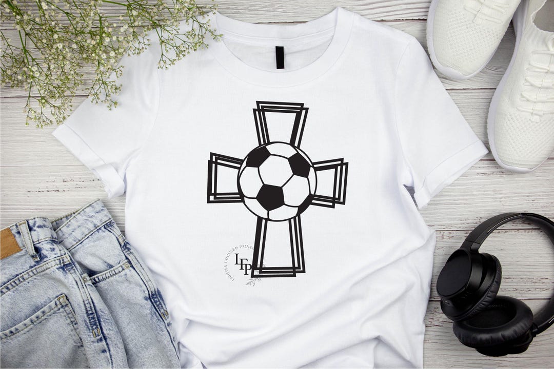 Cross With Soccer Ball Faith Crosses Sports Girl Boy SVG PNG - Etsy