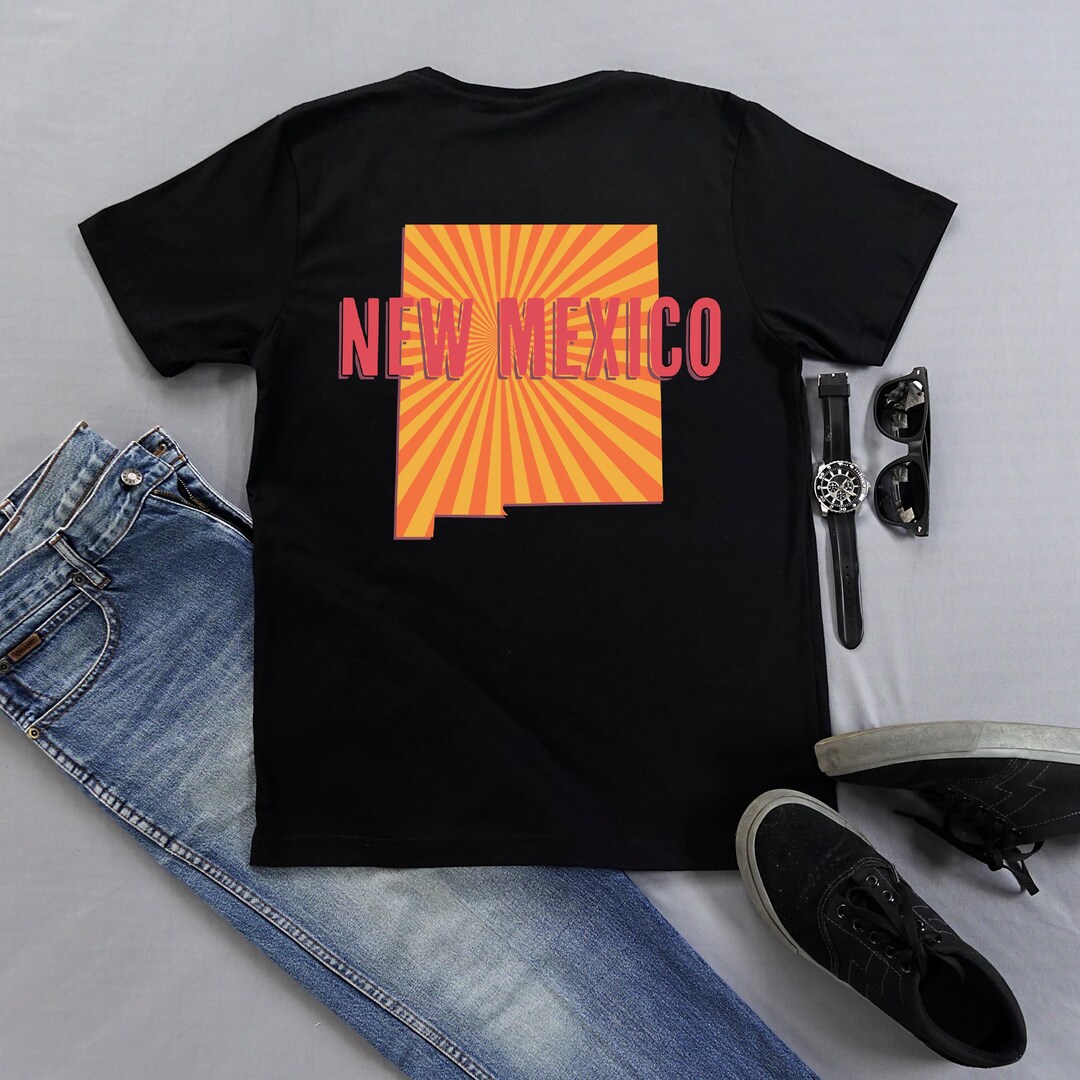 New Mexico Home State PNG Sunburst Retro Design for T-shirt Sublimation ...