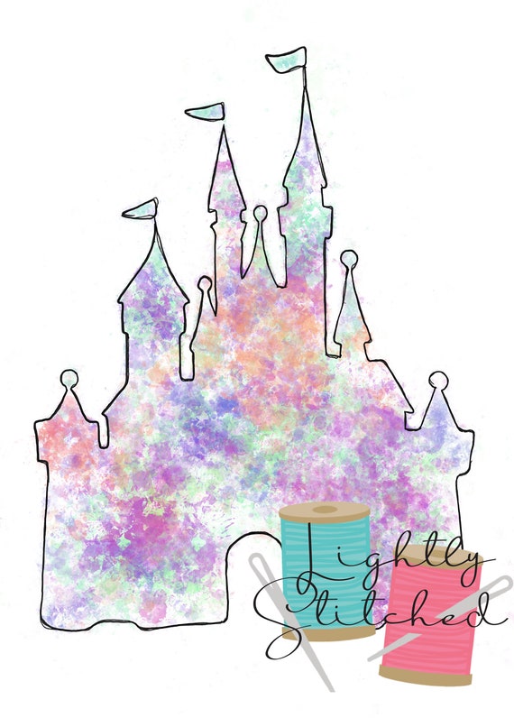 Watercolor Magical Castle PNG for Sublimation Digital Download | Etsy