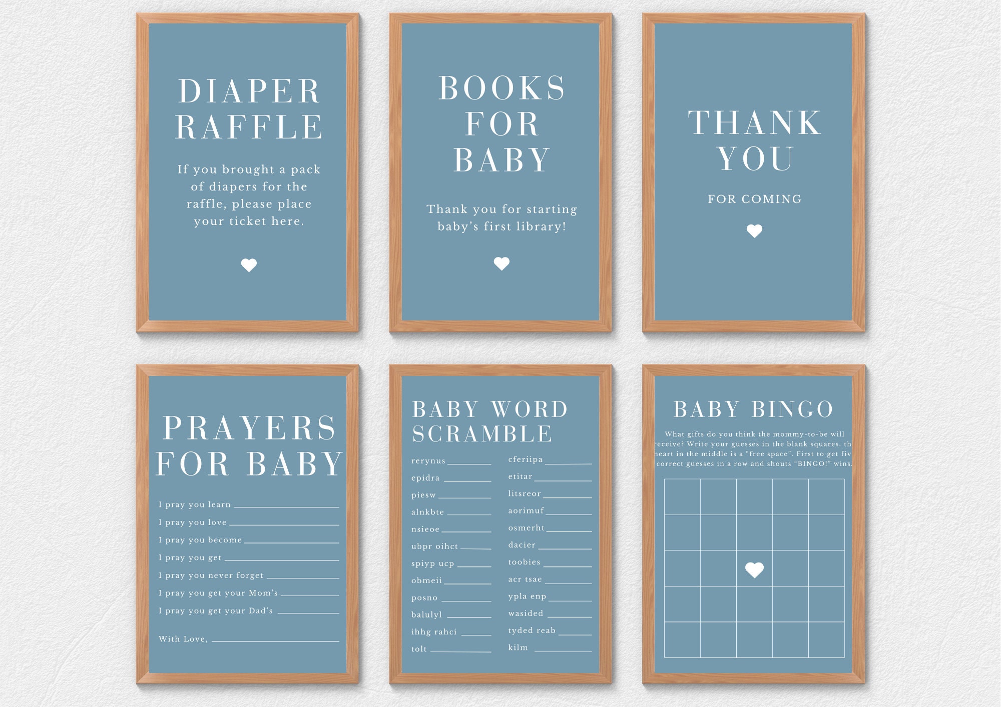 Baby Blue Baby Shower Printable Bundles - Etsy