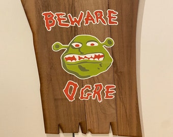 Beware Ogre Sign - Etsy