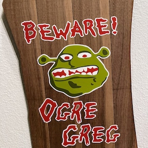 Beware Ogre Sign - Etsy
