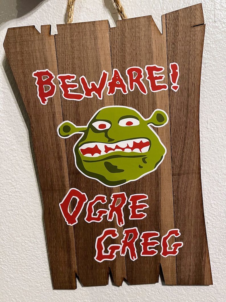 Beware Ogre Sign - Etsy