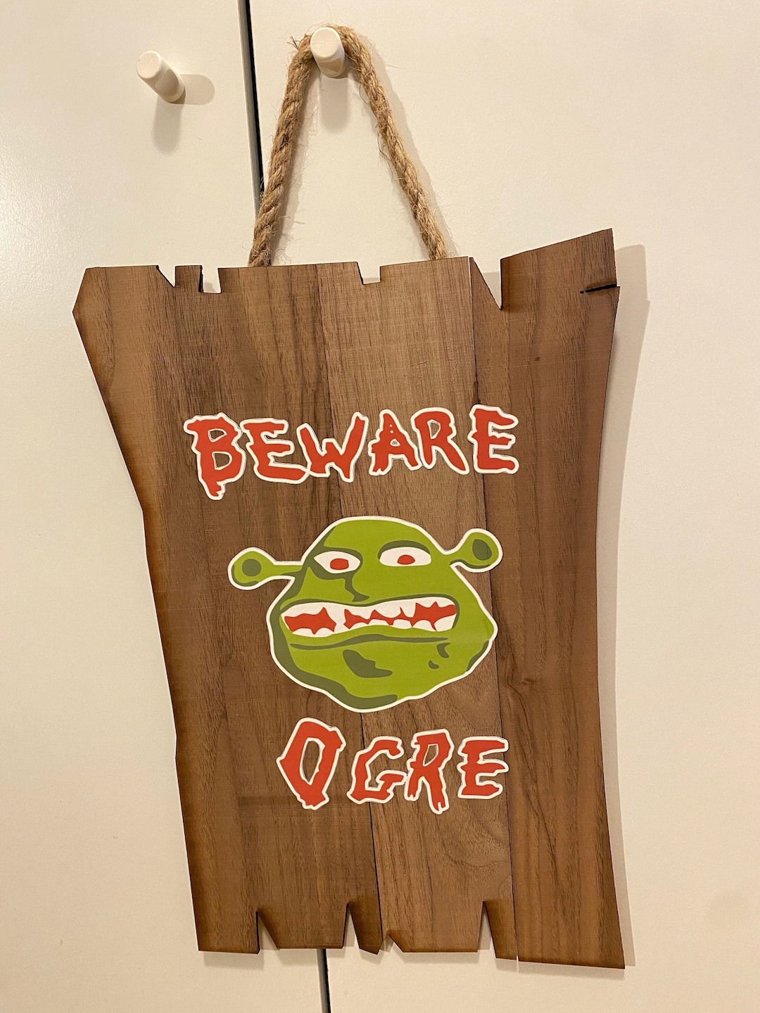 Beware Ogre Sign - Etsy