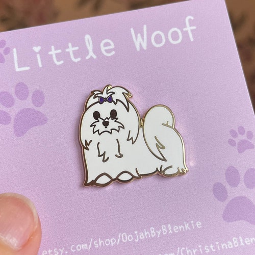 Maltese Dog Pin-badge - Etsy