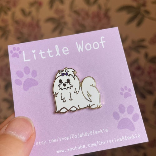 Maltese Dog Pin-badge - Etsy