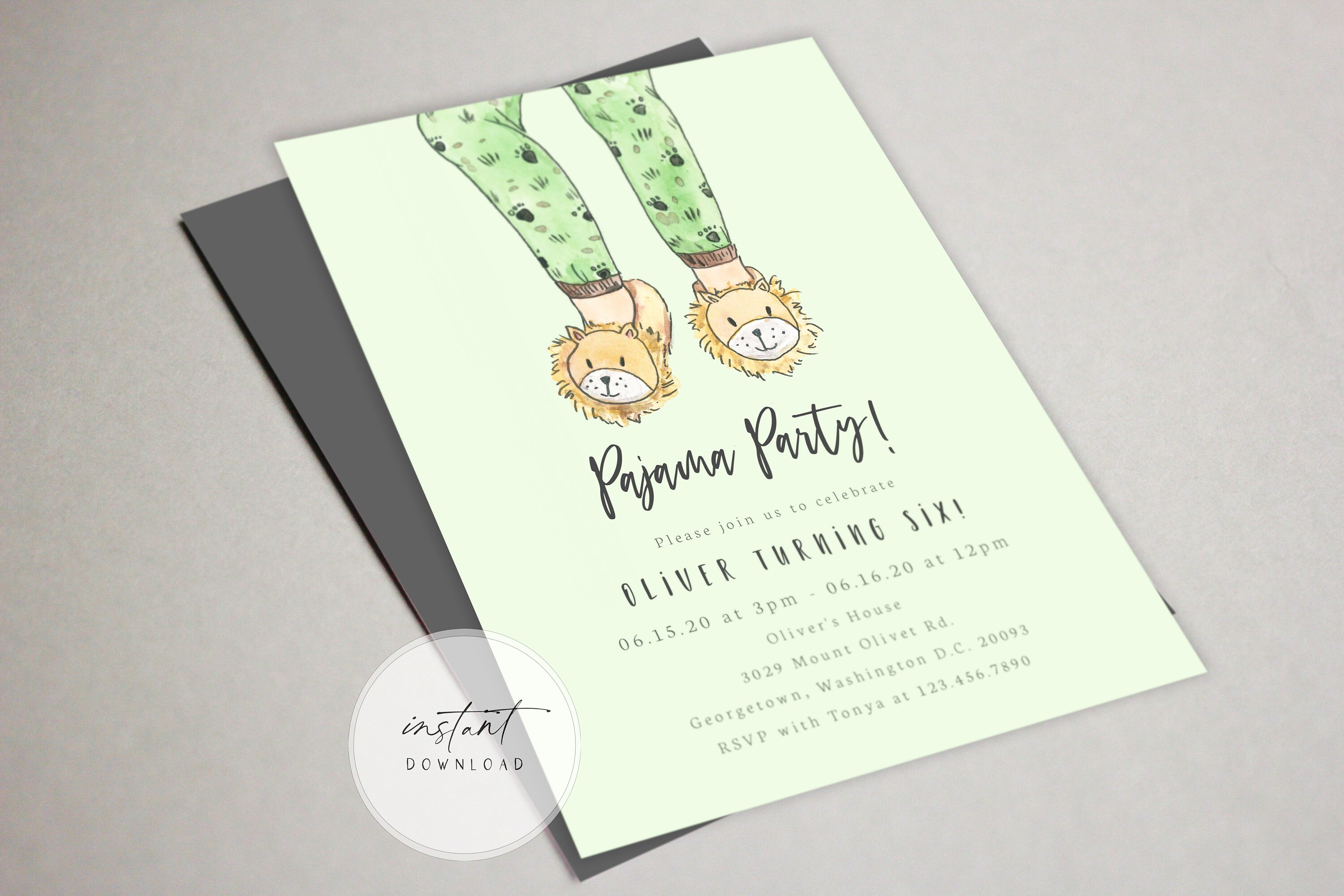 Pajama Party Invitation Slumber Party Birthday Party Pajamas - Etsy