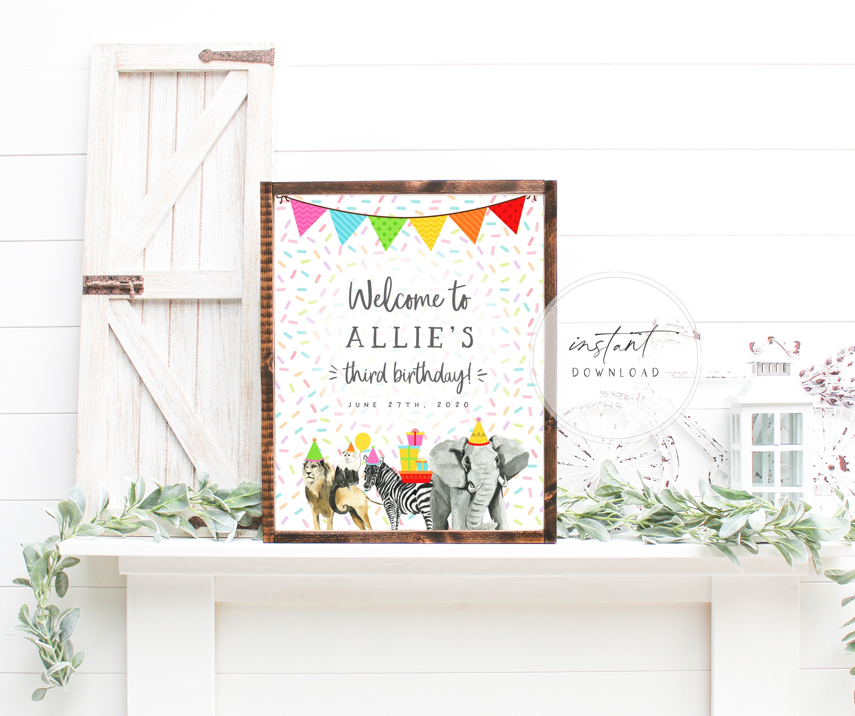 Party Animals Welcome Sign Party Animals Birthday Party - Etsy