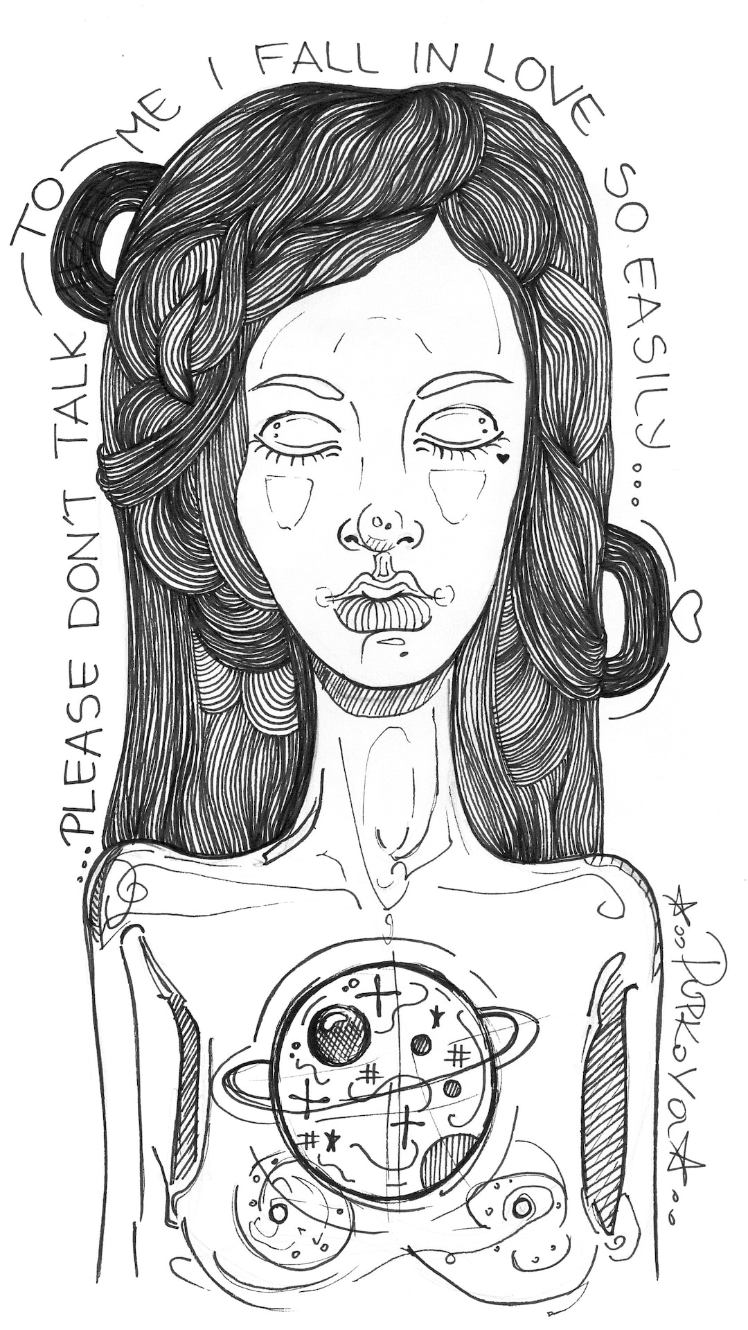 Infatuation Vs Love Ink Drawing, Printable From Original, Instant ...