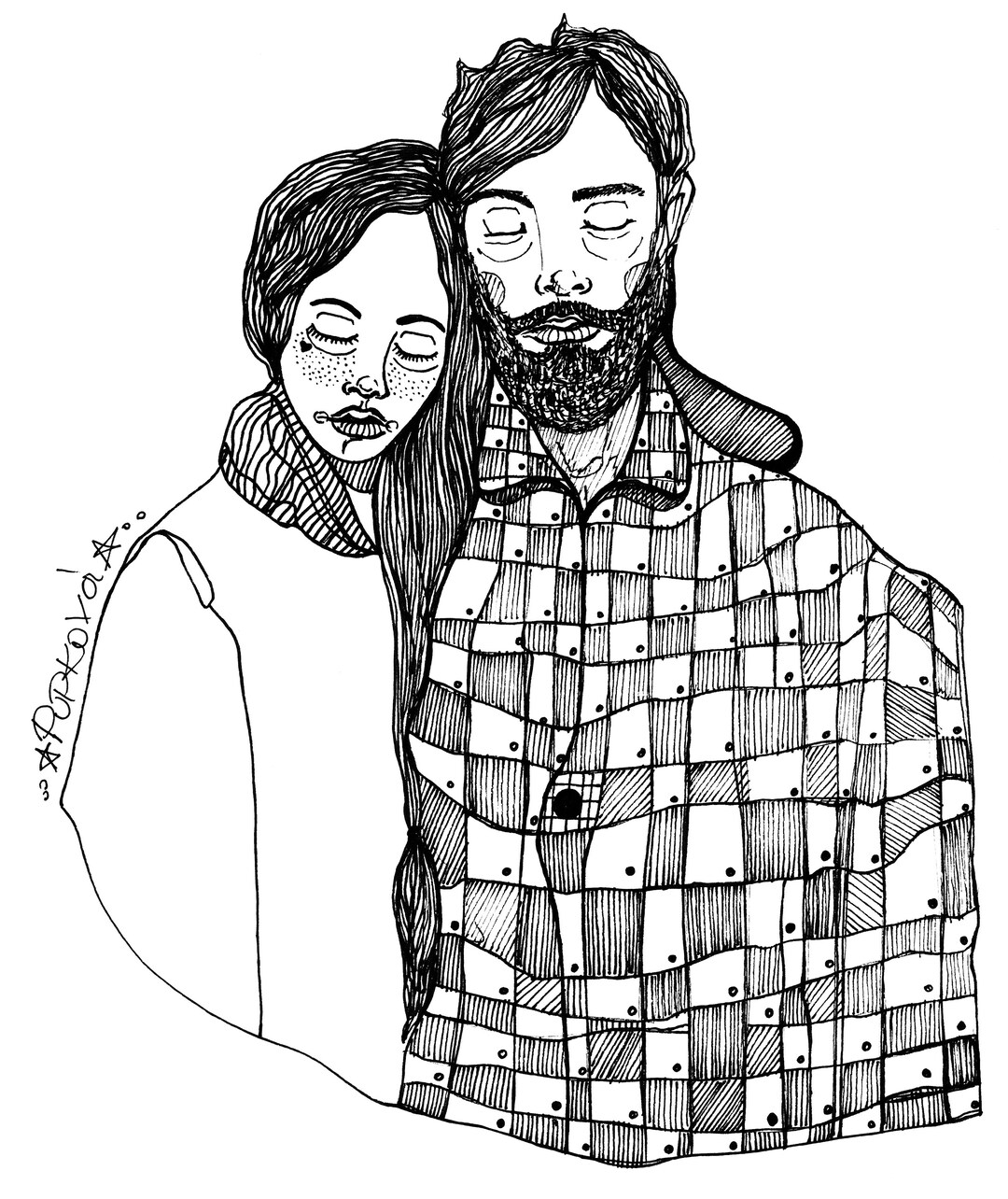 Day Dreaming Two - Ink Drawing, Printable From Original, Instant ...