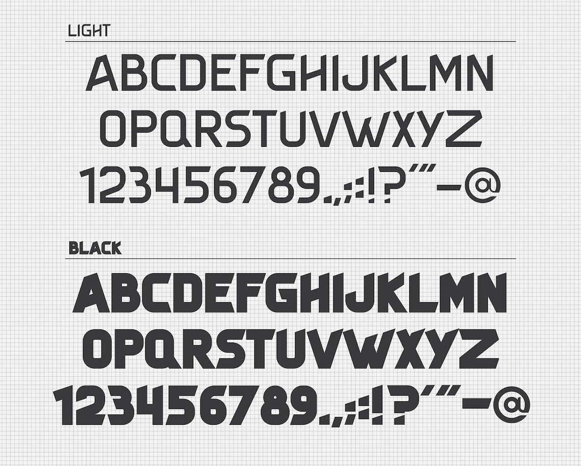 Sans Serif Typeface - Afterburner Font Family - Etsy