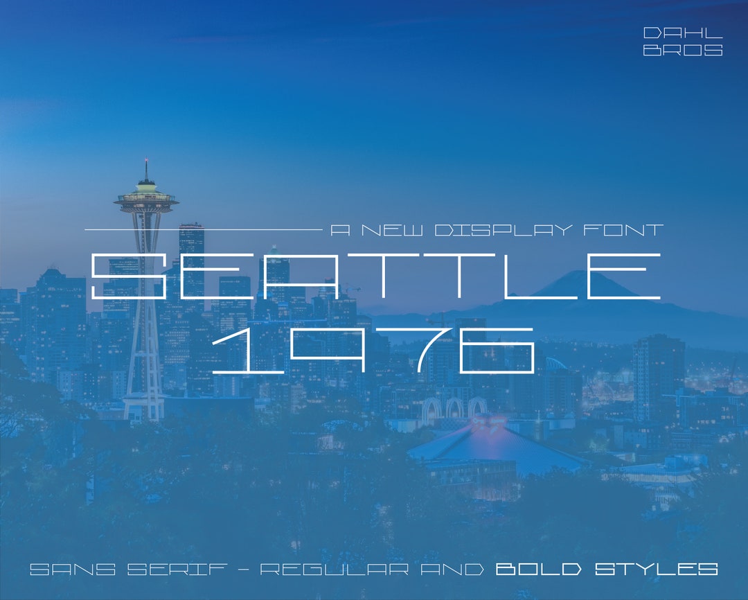 Sans Serif Display Font - Seattle 1976 - Etsy