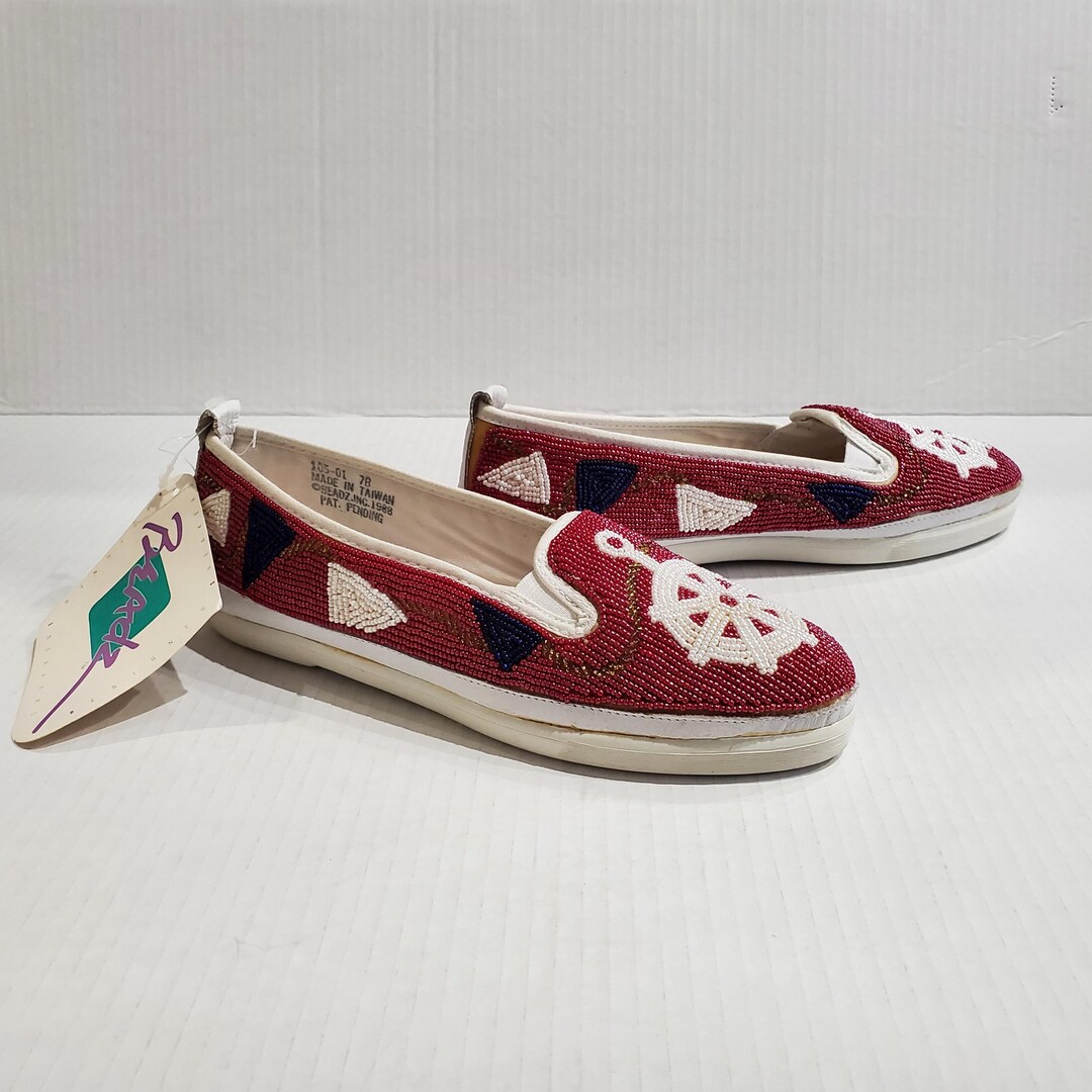 Beadz Beaded Espadrille Style Shoe, Handsewn, NWT - Etsy