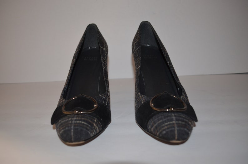Stuart Weitzman Buckleup Tattersall Flannel Pump, Size 9 Medium - Etsy