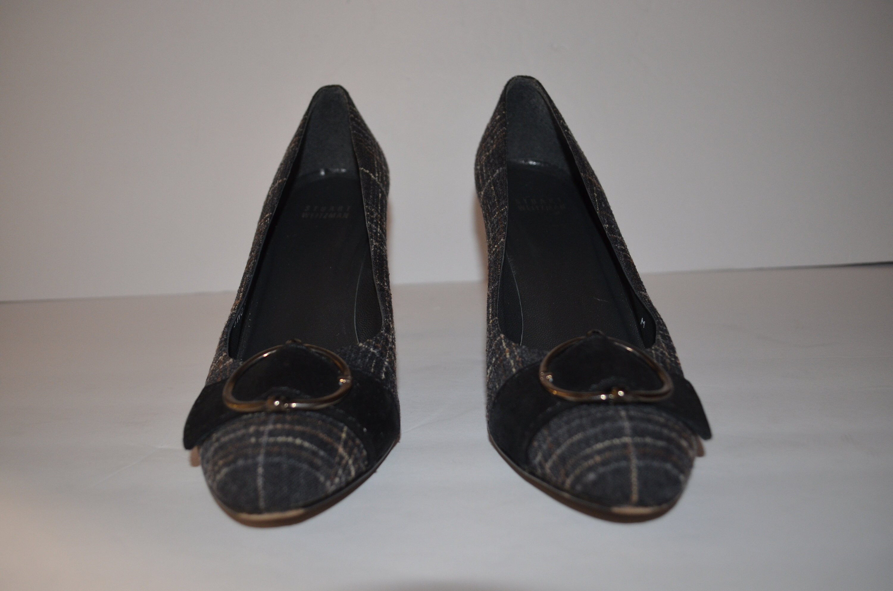 Stuart Weitzman Buckleup Tattersall Flannel Pump, Size 9 Medium - Etsy