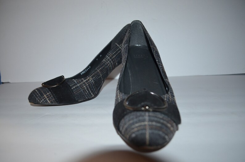 Stuart Weitzman Buckleup Tattersall Flannel Pump, Size 9 Medium - Etsy