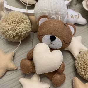 Bear Baby Mobile, Neutral Baby Mobile, Bear Mobile for Nursery, Crib ...