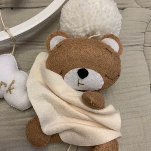 Bear Baby Mobile, Neutral Baby Mobile, Bear Mobile for Nursery, Crib ...