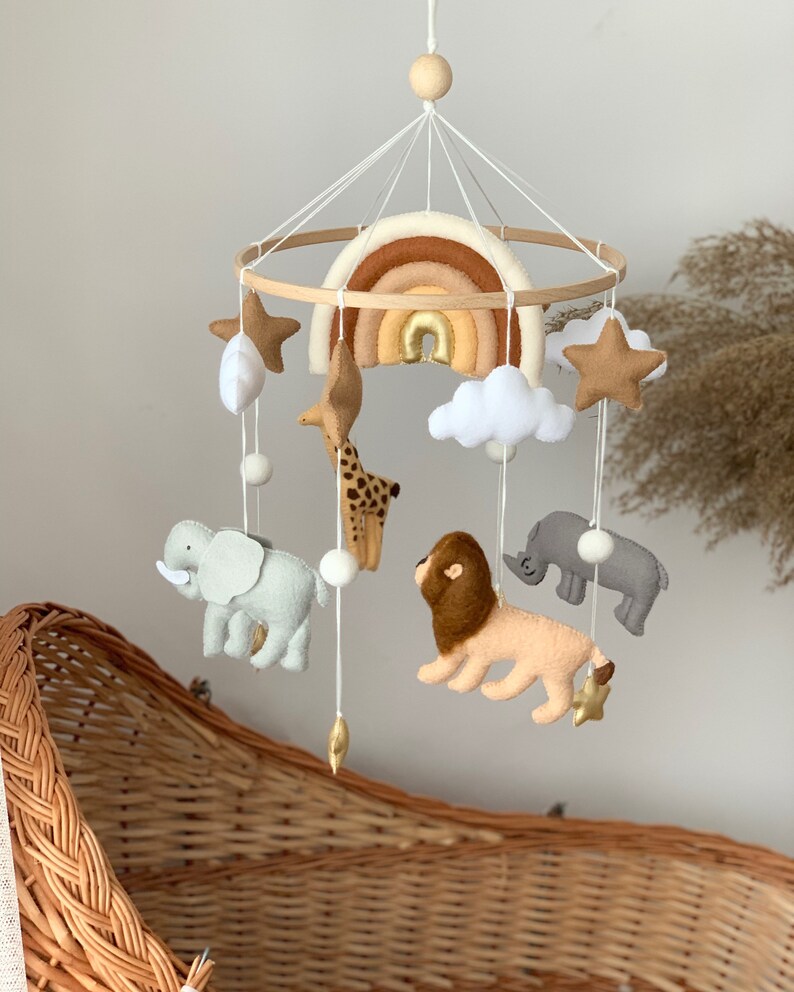 Baby Nursery Mobile Jungle Mobile Safari Nursery Mobile | Etsy