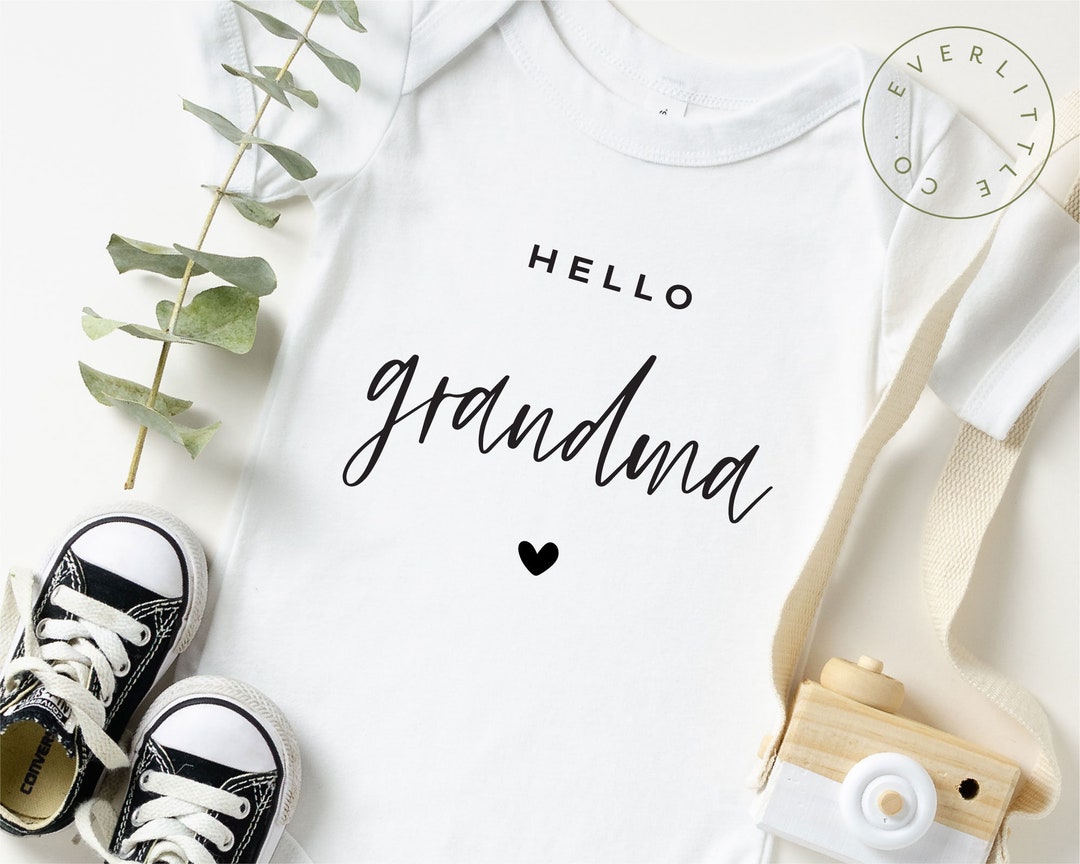 Hello Grandma Onesie®, Pregnancy Announcement Grandparents, Pregnancy ...