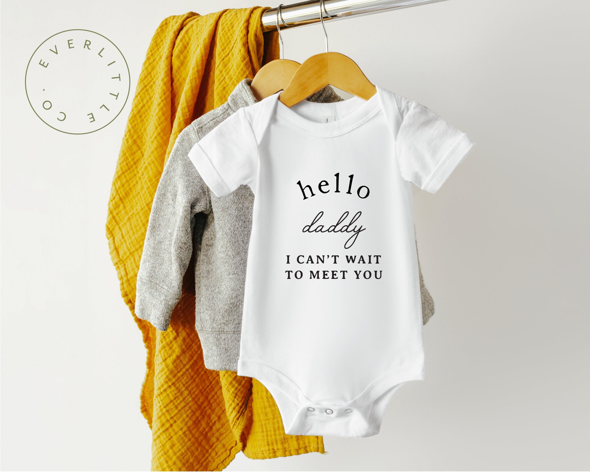 Hello Daddy I Cant Wait To Meet You Pregnancy Etsy