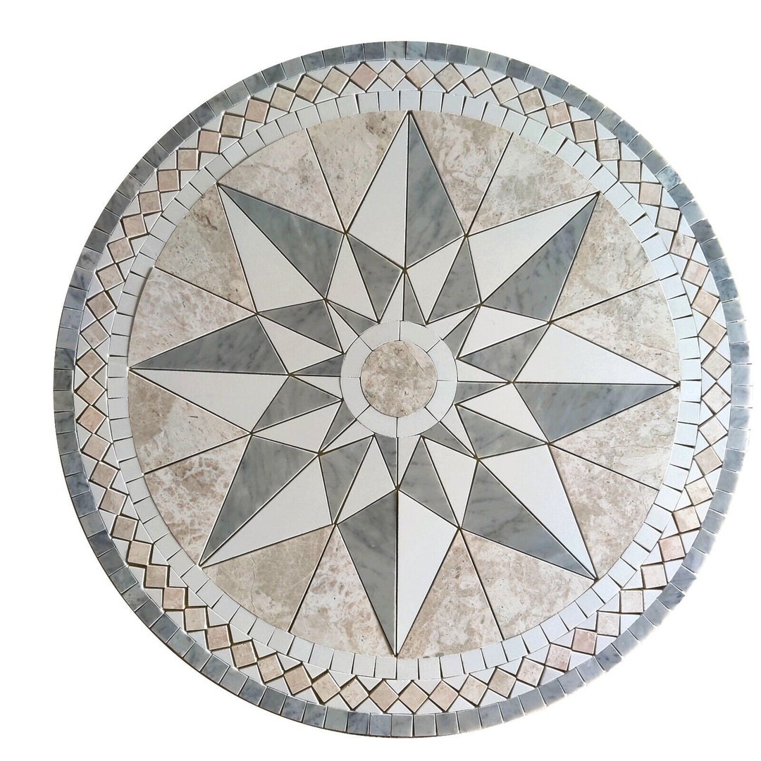 Floor Marble Medallion 4522 - Etsy