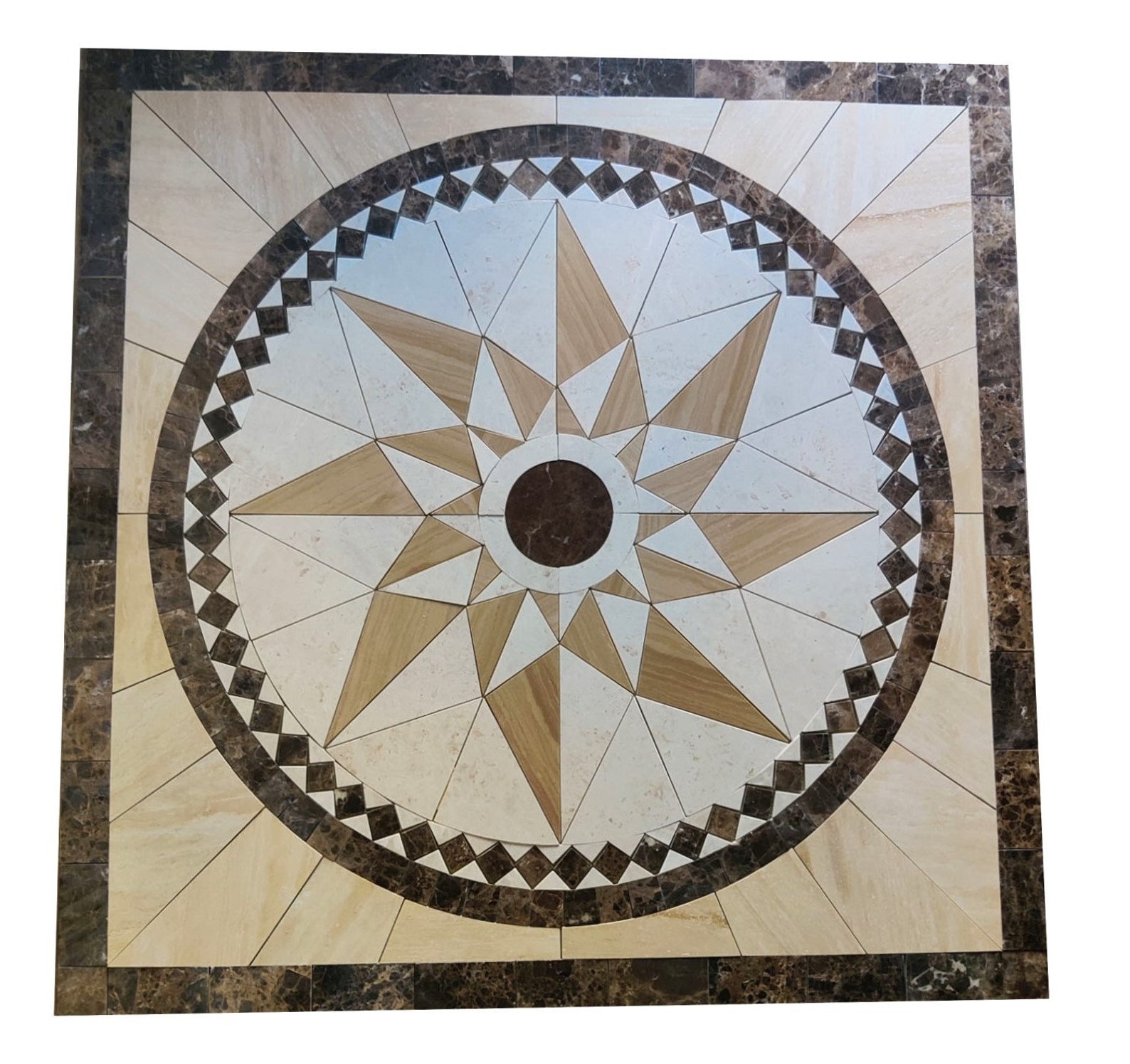 60" Floor Marble Medallion 8007 - Etsy